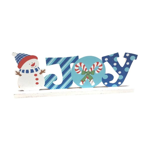 Holiday | Joy Wooden Christmas Tabletop Centerpiece Decore 12x4 | Poshmark